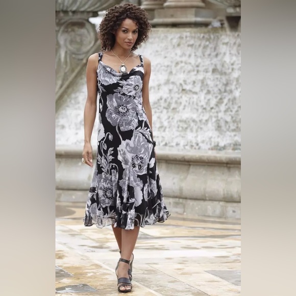 Midnight Velvet | Dresses | Midnight Velvet Black White With Sparkle ...